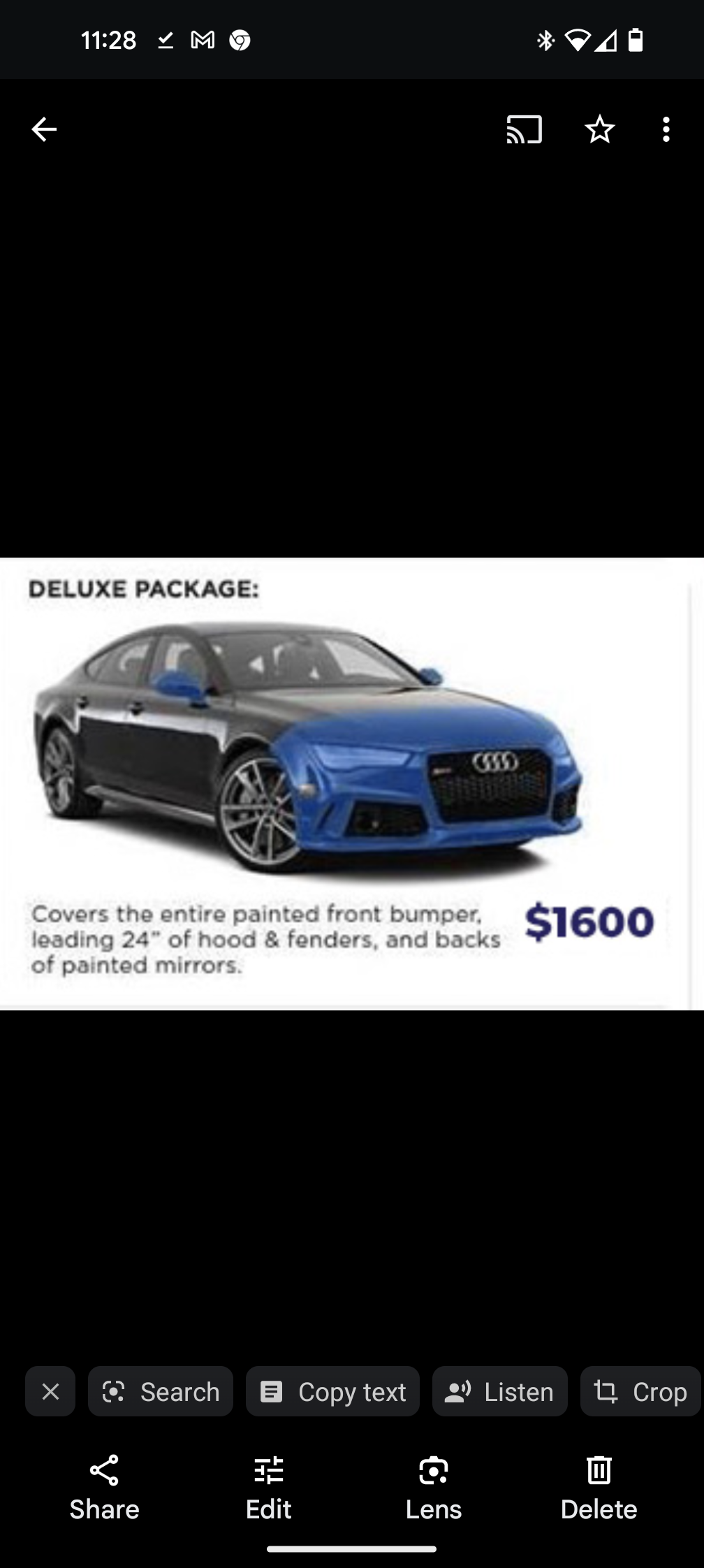 Partial Hood, fender, mirror caps, front bumper PPF | Heins Auto Spa